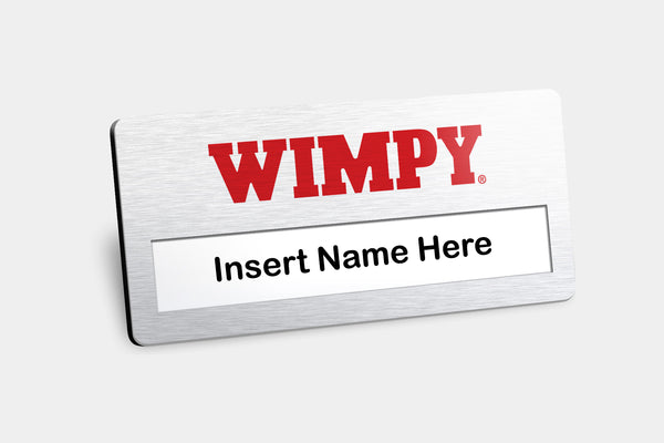 WIMPY - Reusable Name Badge – MelubaBadges