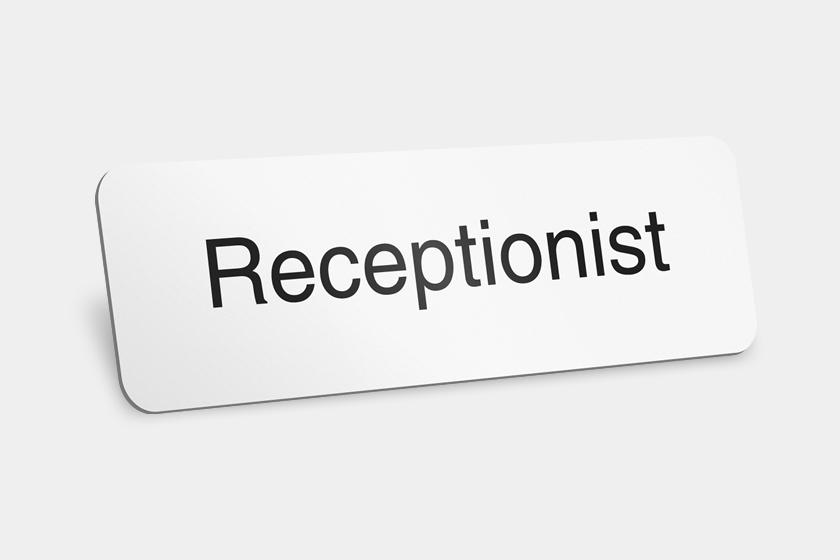 Receptionist Name Badges | Pack of 5 Staff Badges – MelubaBadges