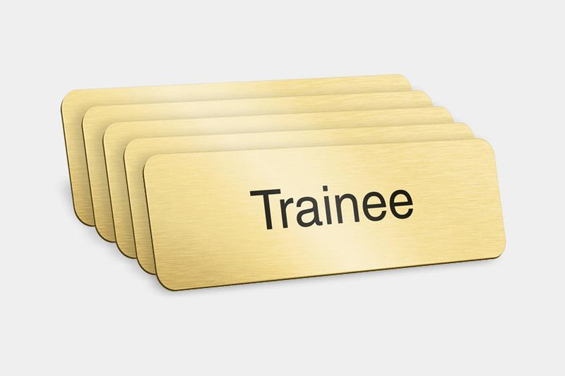 Trainee Name Badges | Pack of 5 Staff Badges – MelubaBadges