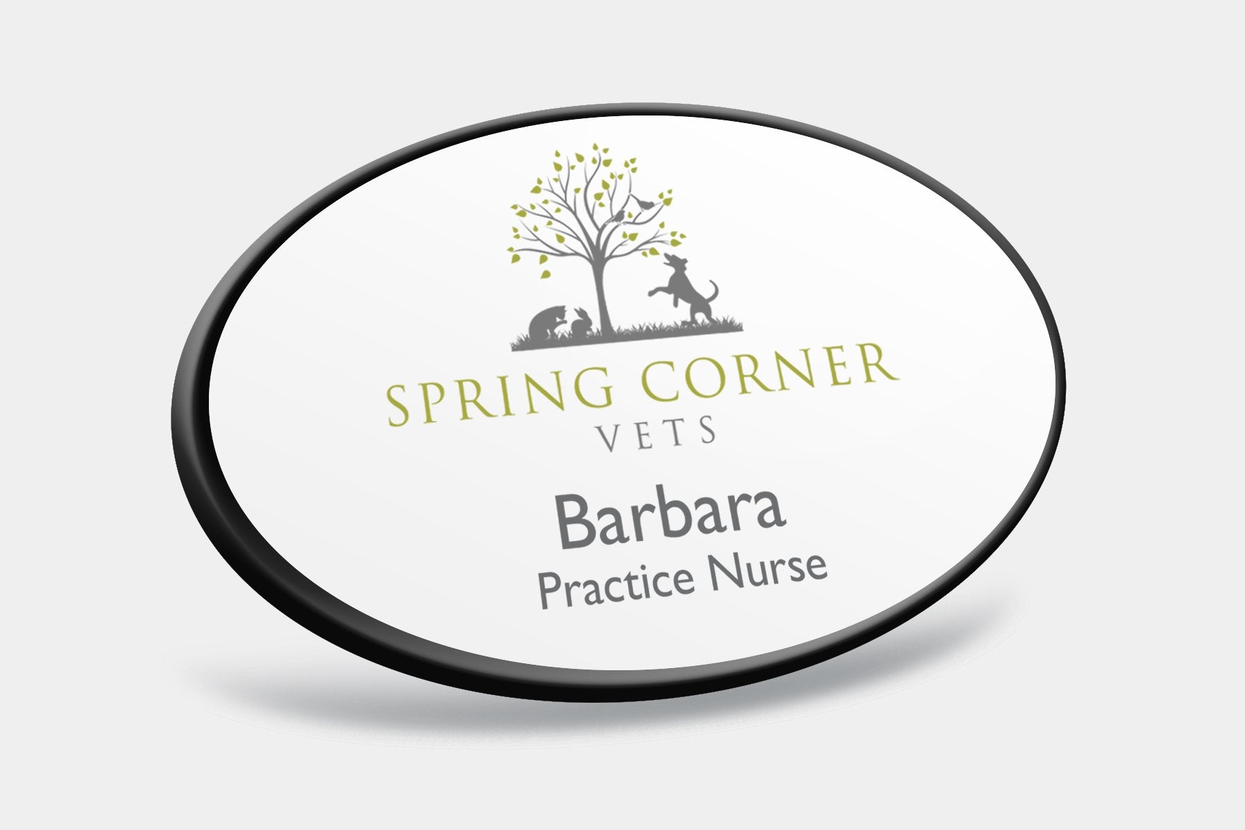 Oval Framed Name Badges – MelubaBadges
