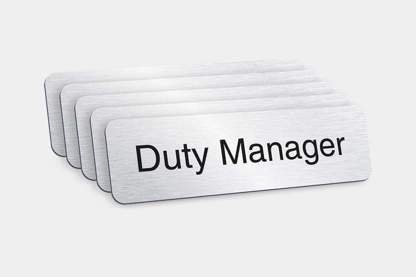 Duty Manager Badges (Pack of 5) – MelubaBadges