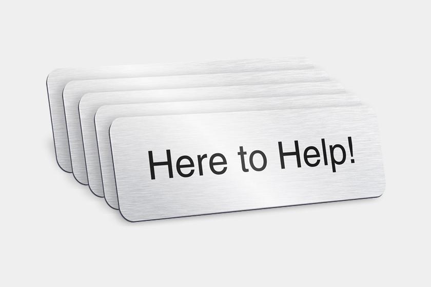 Here to Help Badges (Pack of 5) – MelubaBadges