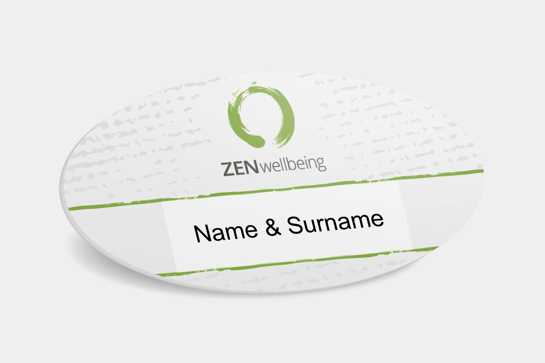 Oval Plastic Reusable Name Badge – MelubaBadges