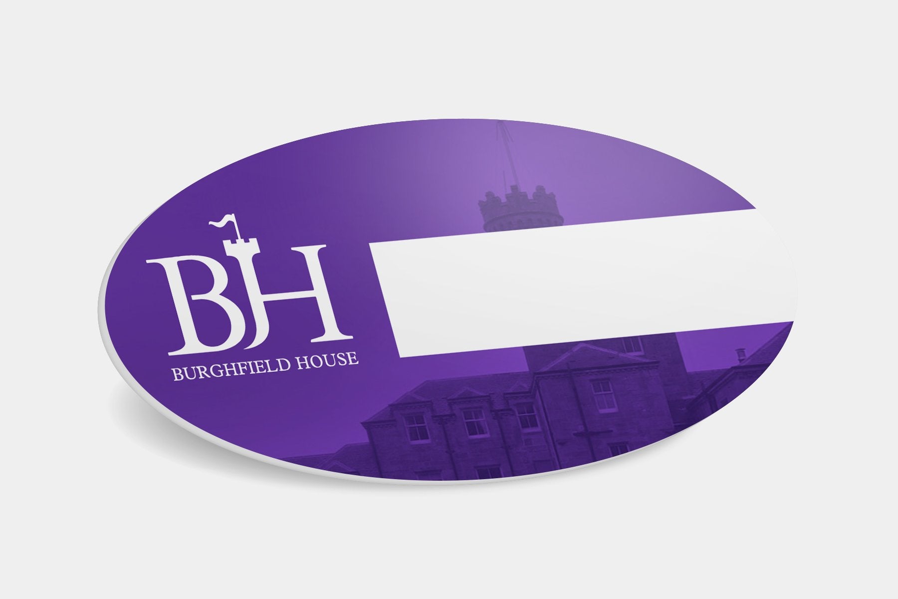 Oval Plastic Reusable Name Badge – MelubaBadges